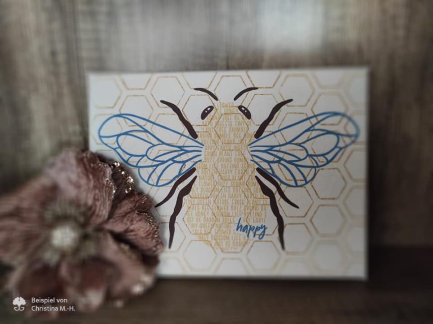 Wortspiel "Bee happy" - Plotterdatei - GinkgoWerkstatt