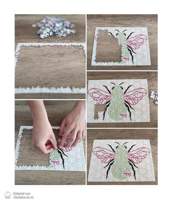 Wortspiel "Bee happy" - Plotterdatei - GinkgoWerkstatt