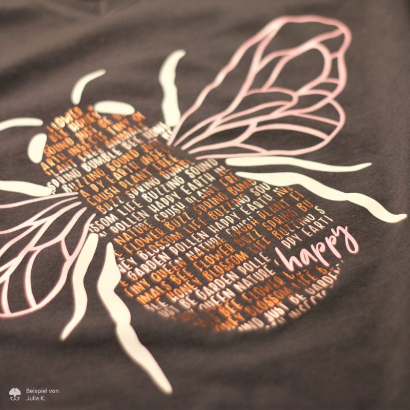 Wortspiel "Bee happy" - Plotterdatei - GinkgoWerkstatt