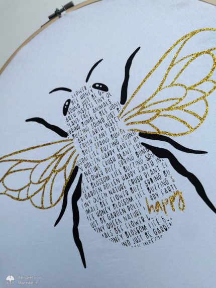 Wortspiel "Bee happy" - Plotterdatei - GinkgoWerkstatt