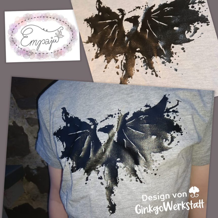 Splash "Drache" - Plotterdatei - GinkgoWerkstatt